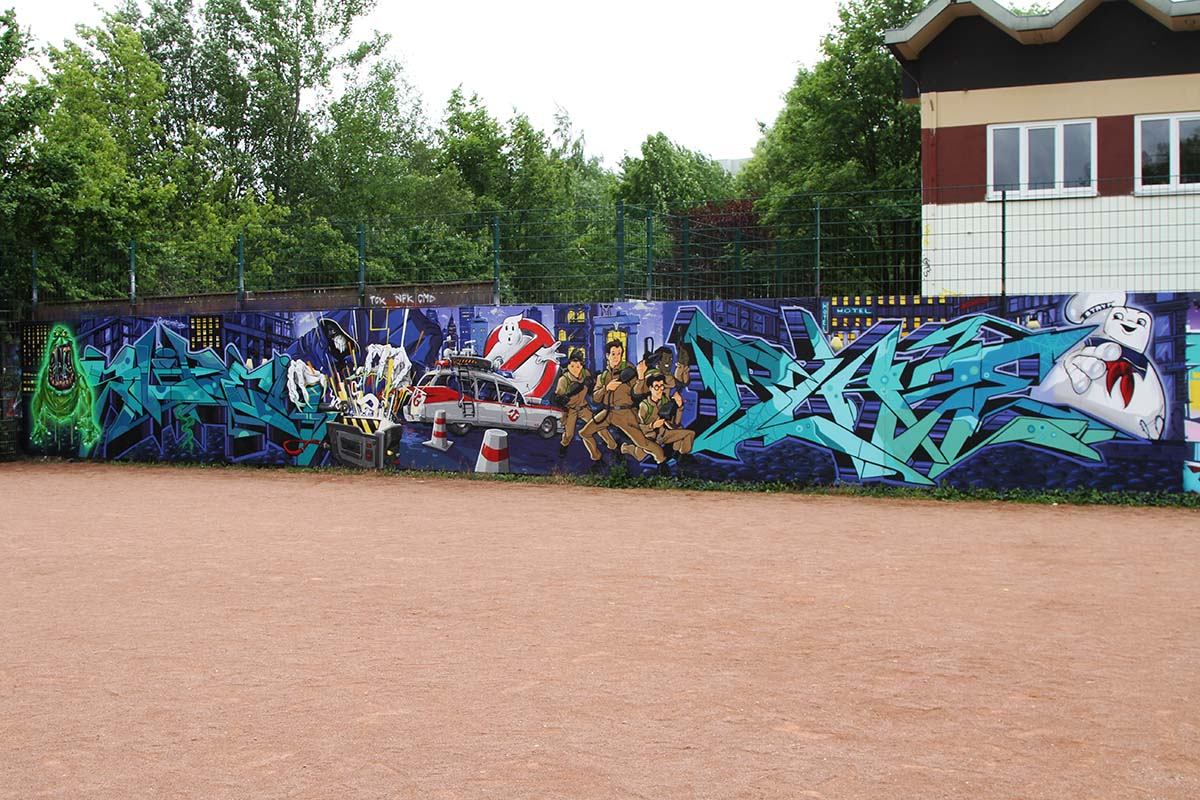 The GHOSTBUSTERS Wall by SLIDER, CAPARSO and BLAZE » MOLOTOW™ Blog